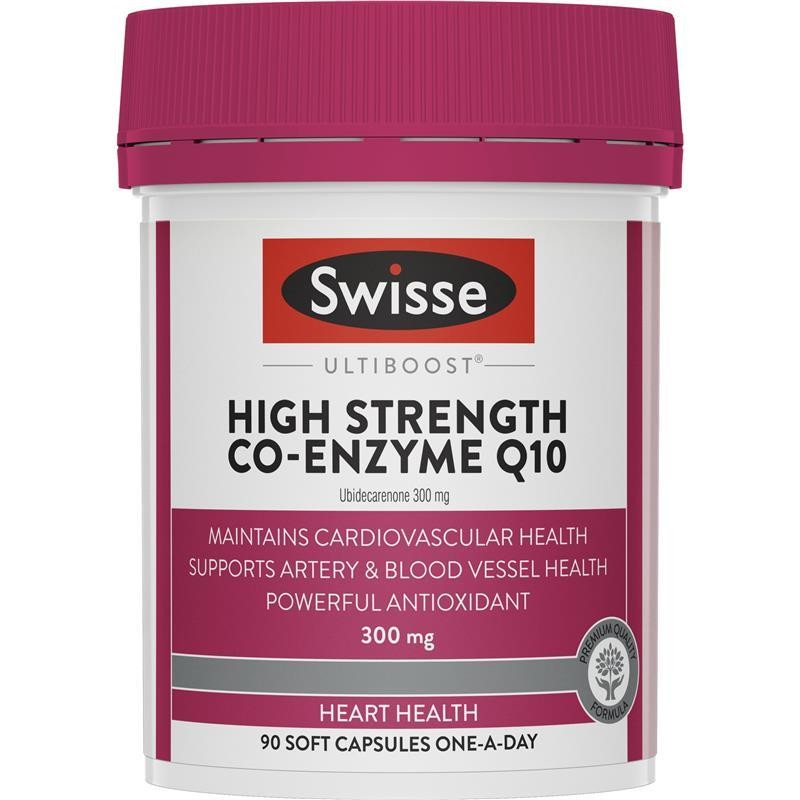 Jual ORIGINAL Swisse High Strength Co Enzyme Q10 300 mg 90 Capsules ...