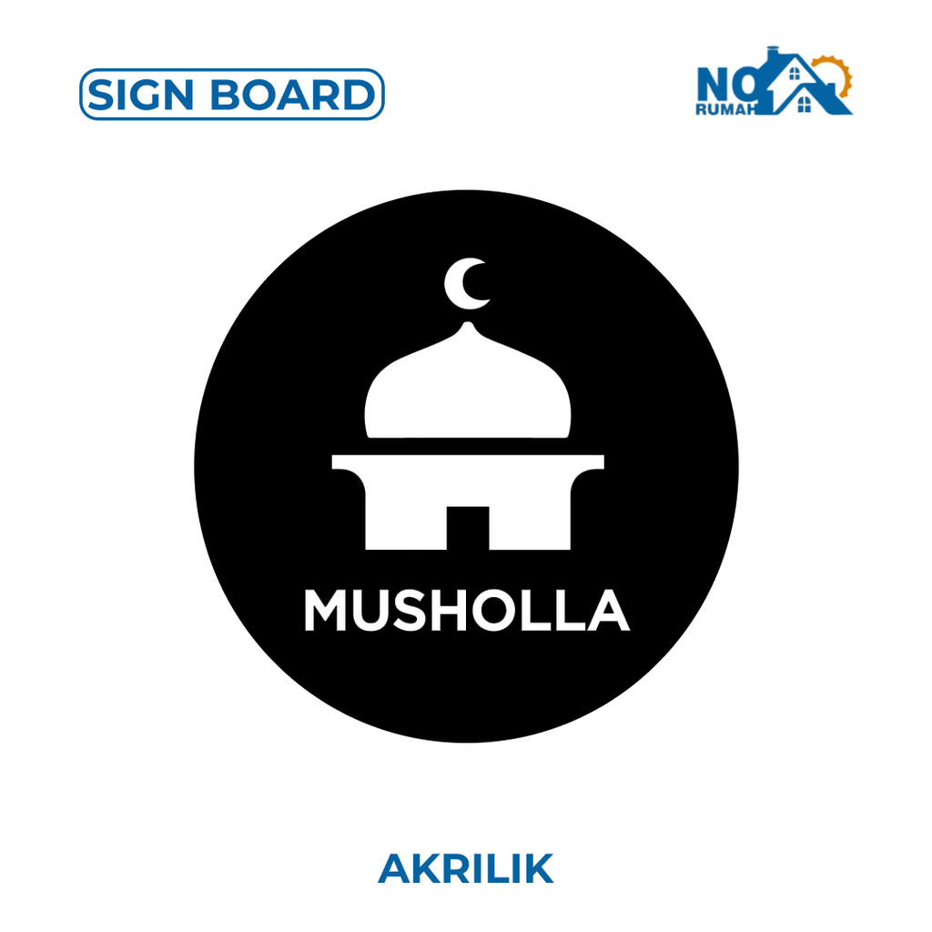 Jual Musholla Sign Board Akrilik Mushola Signage Label Acrylic Nama ...