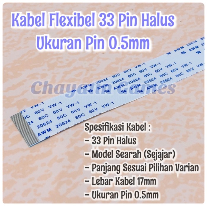 Jual Kabel Flexibel 33 Pin Halus Searah - Ukuran Pin 0.5mm | Shopee ...