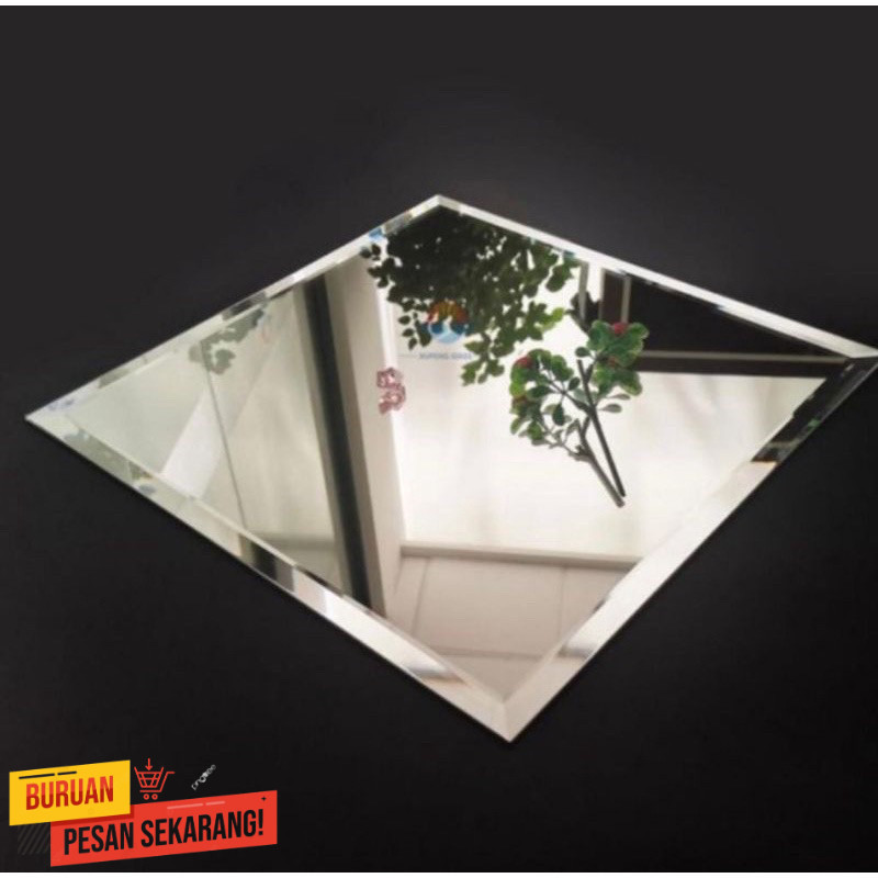 Jual HARGA SATUAN KACA CERMIN BEVEL 100% KACA ASLI TEBAL 5MM ...
