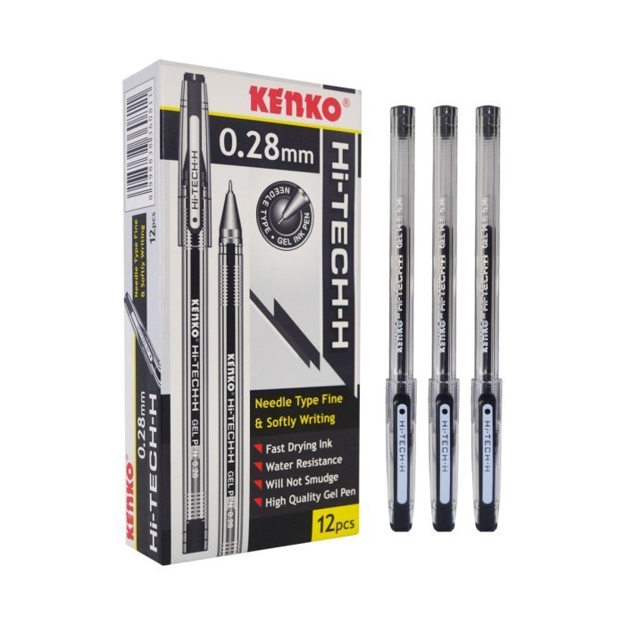 Jual Gel Pen Kenko Hi-Tech Pen 0.28mm Ballpoint Balpoin Pulpen Pena ...