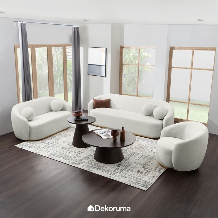 Jual Dekoruma UMIKO Sofa / Sofa Ruang Tamu / Sofa Kain | Shopee Indonesia