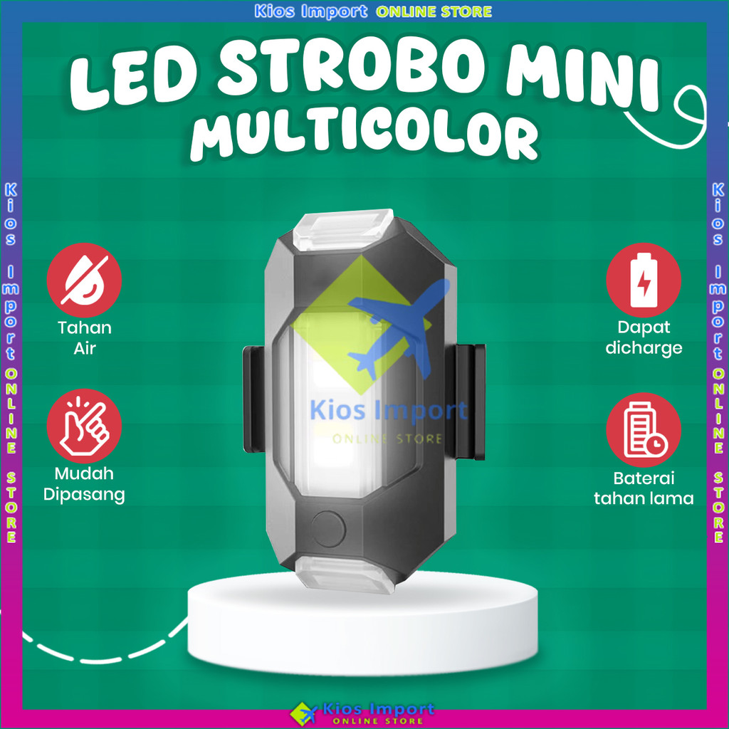 Jual Sepeda Lampu Strobo LED 7 Warna Universal Anti Tabrakan Untuk ...