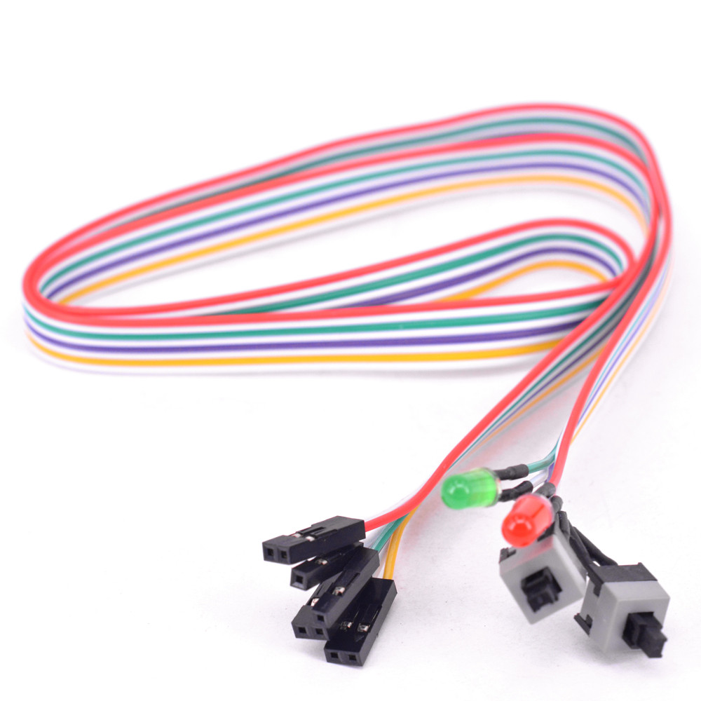 Jual Computer ATX Motherboard Power Cable PC Power Reset Switch Push ...