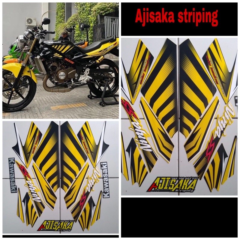 Jual stiker ninja ss 2013 kuning / striping ninja ss 2013 kuning ...