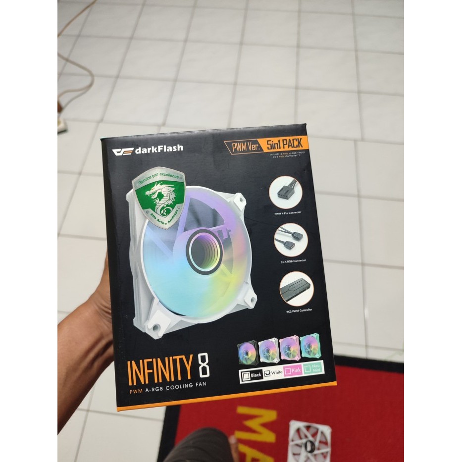 Jual AIGO DARKFLASH INFINITY 8 ARGB 120mm White | 5in1 + Controller ...