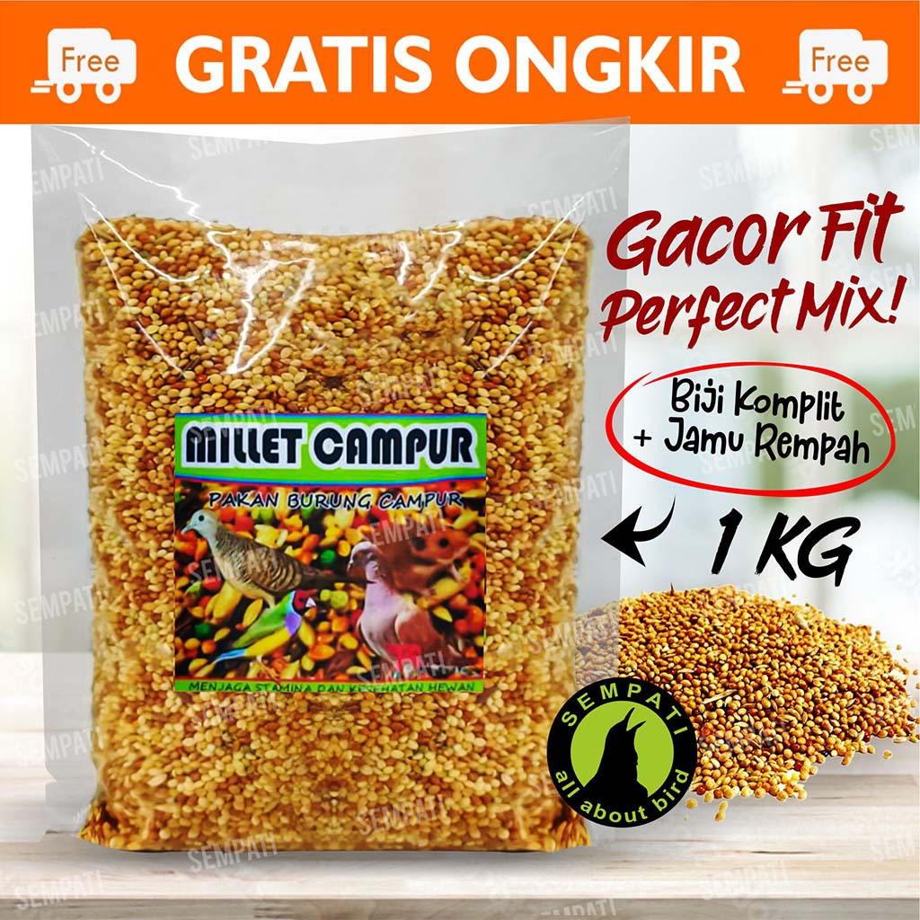 Jual SEMPATI MILET CAMPUR 1 KG BIJI MILLET ORGANIC PAKAN BURUNG ...