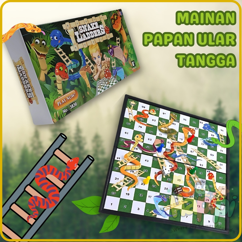 Jual Mainan Edukasi Anak Keluarga Ular Tangga Magnet Kayu Wooden Snake ...