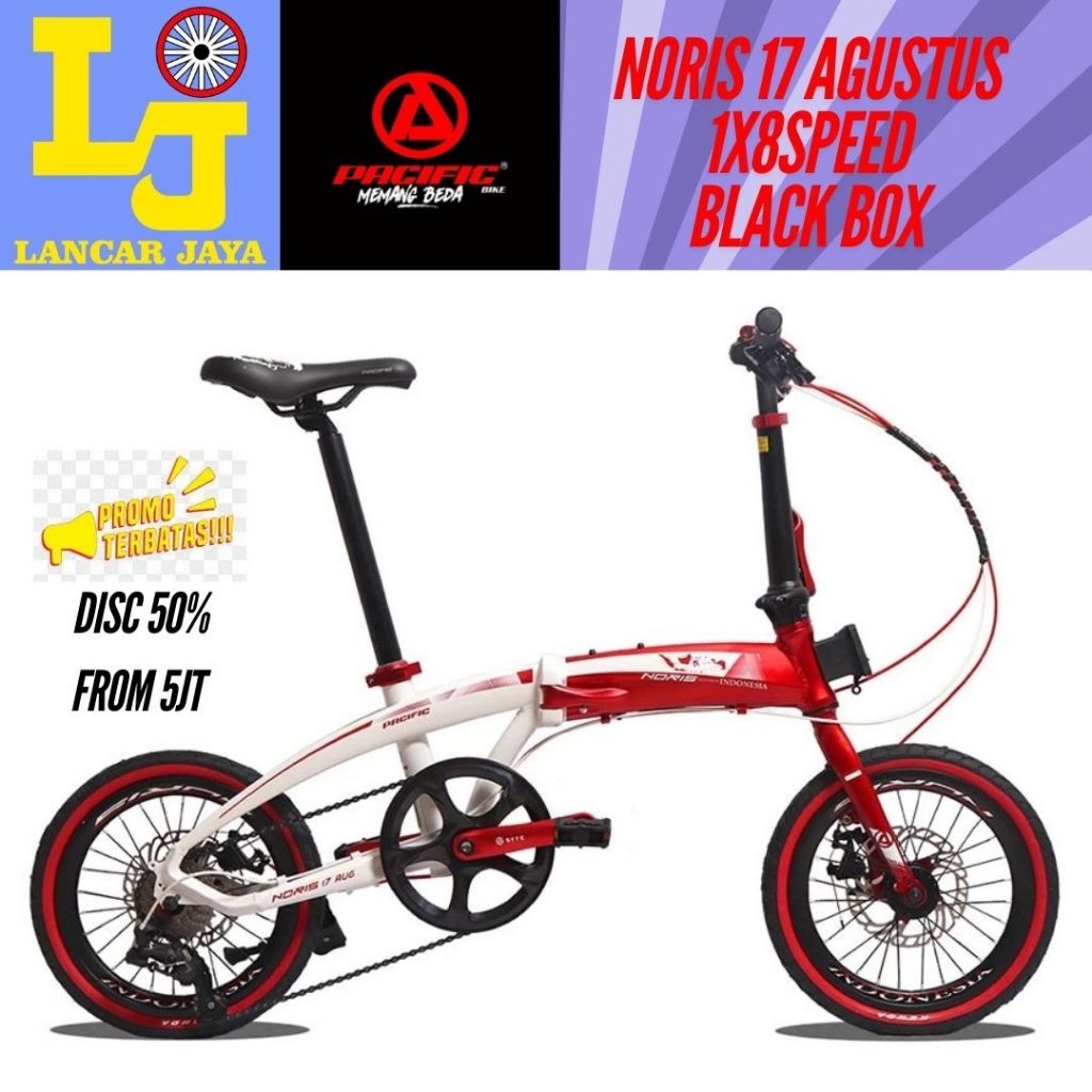 Jual PACIFIC NORIS 17 Agustus Sepeda Lipat 20" Inch Seli Folding Bike ...