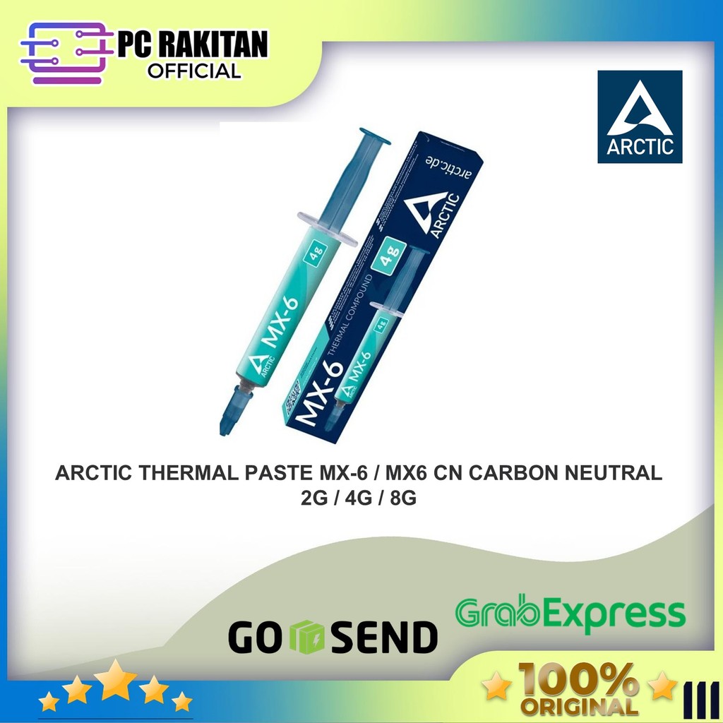 Jual ARCTIC THERMAL PASTE MX-6 / MX6 CN CARBON NEUTRAL 2G 4G 8G | Shopee Indonesia