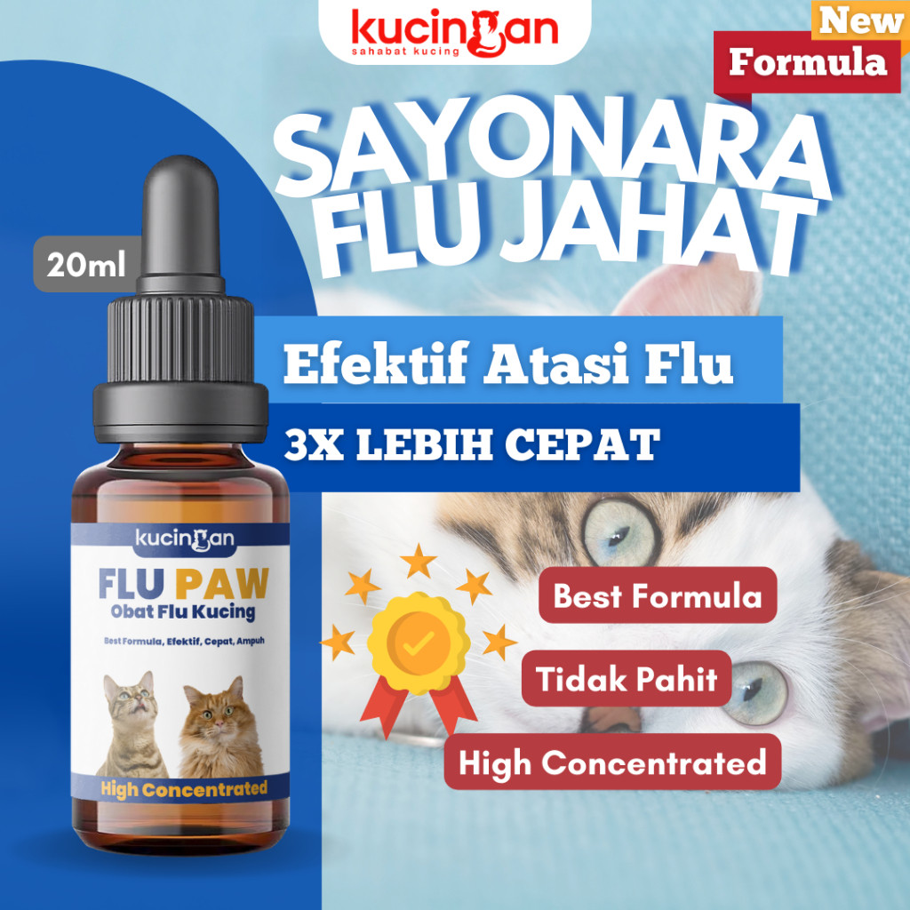 Jual Kucingan Flu Paw Obat Flu Bersin Pilek Tidak Pahit 20ml | Shopee ...