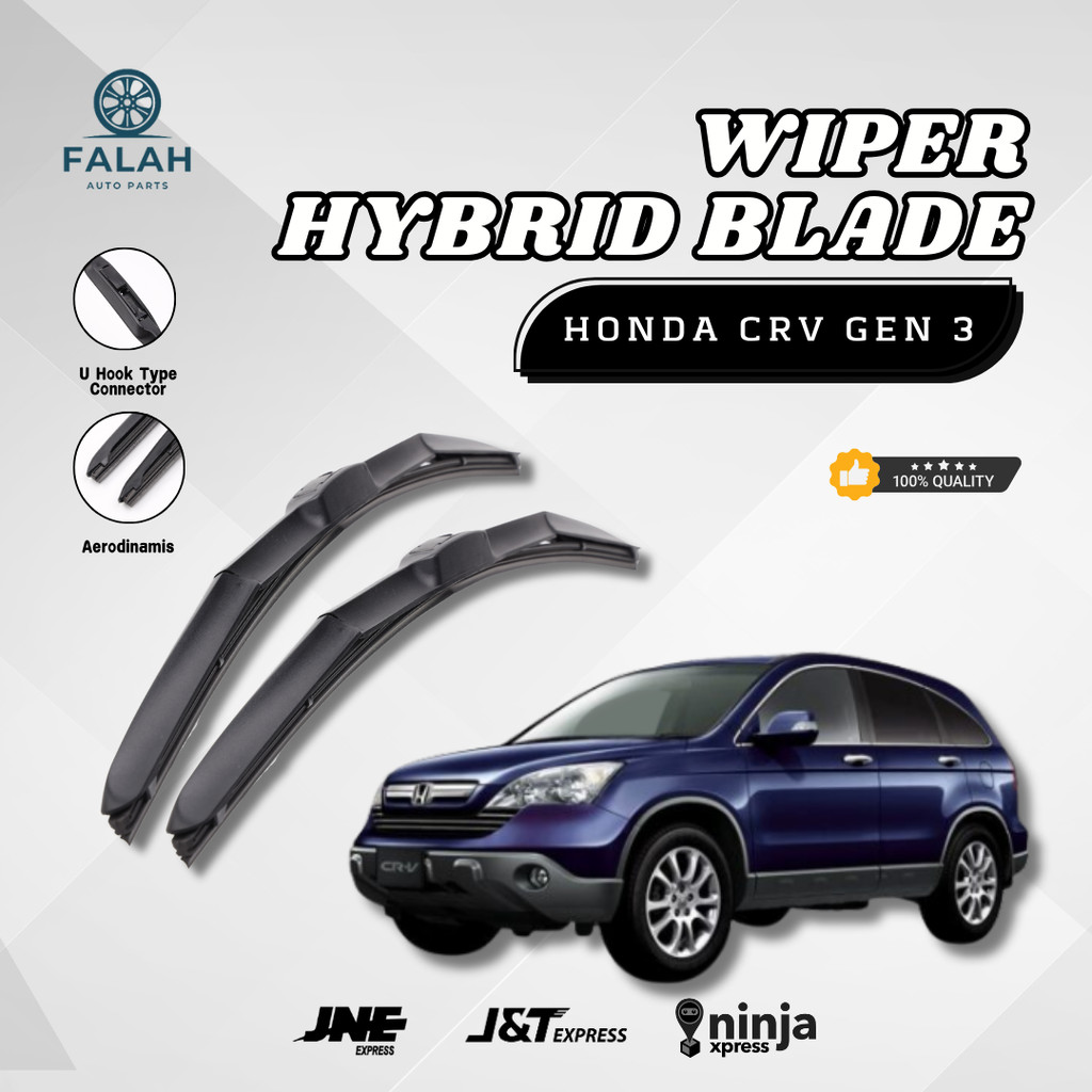 Jual Wiper Mobil Tipe Hybrid Blade - Honda CRV 2007 - 2012 / CR-V Gen 3 - Universal 1 set (Kiri ...