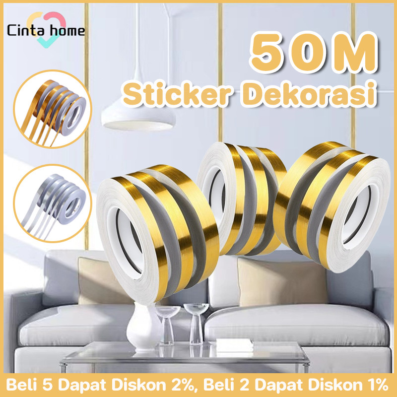 Jual 50M Gulungan Sticker Pembatas Keramik Gulungan Sticker Dekorasi ...