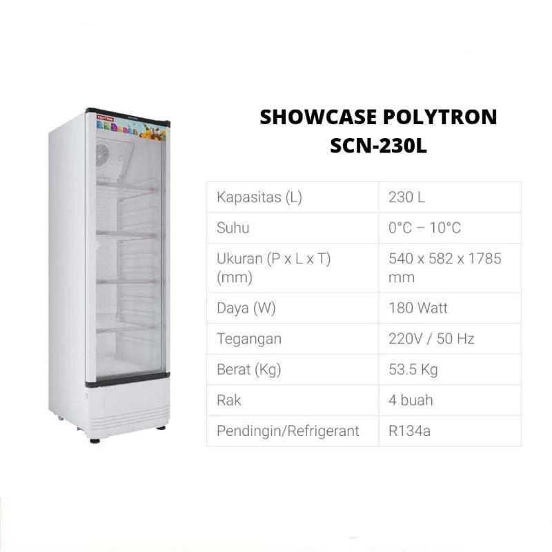 Jual Showcase POLYTRON 4 Rak SCN-230 L | Shopee Indonesia
