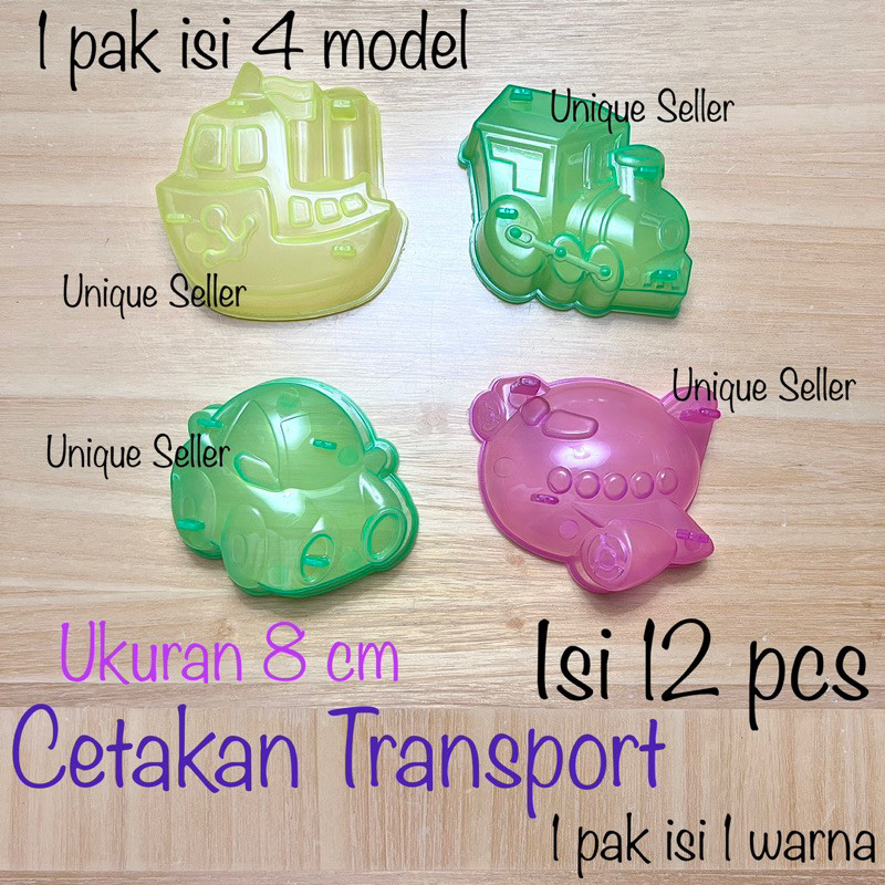 Jual [Isi12] Cetakan Jelly Puding Mobil Kapal Pesawat Kereta Api Transport / Cetakan Pudding ...