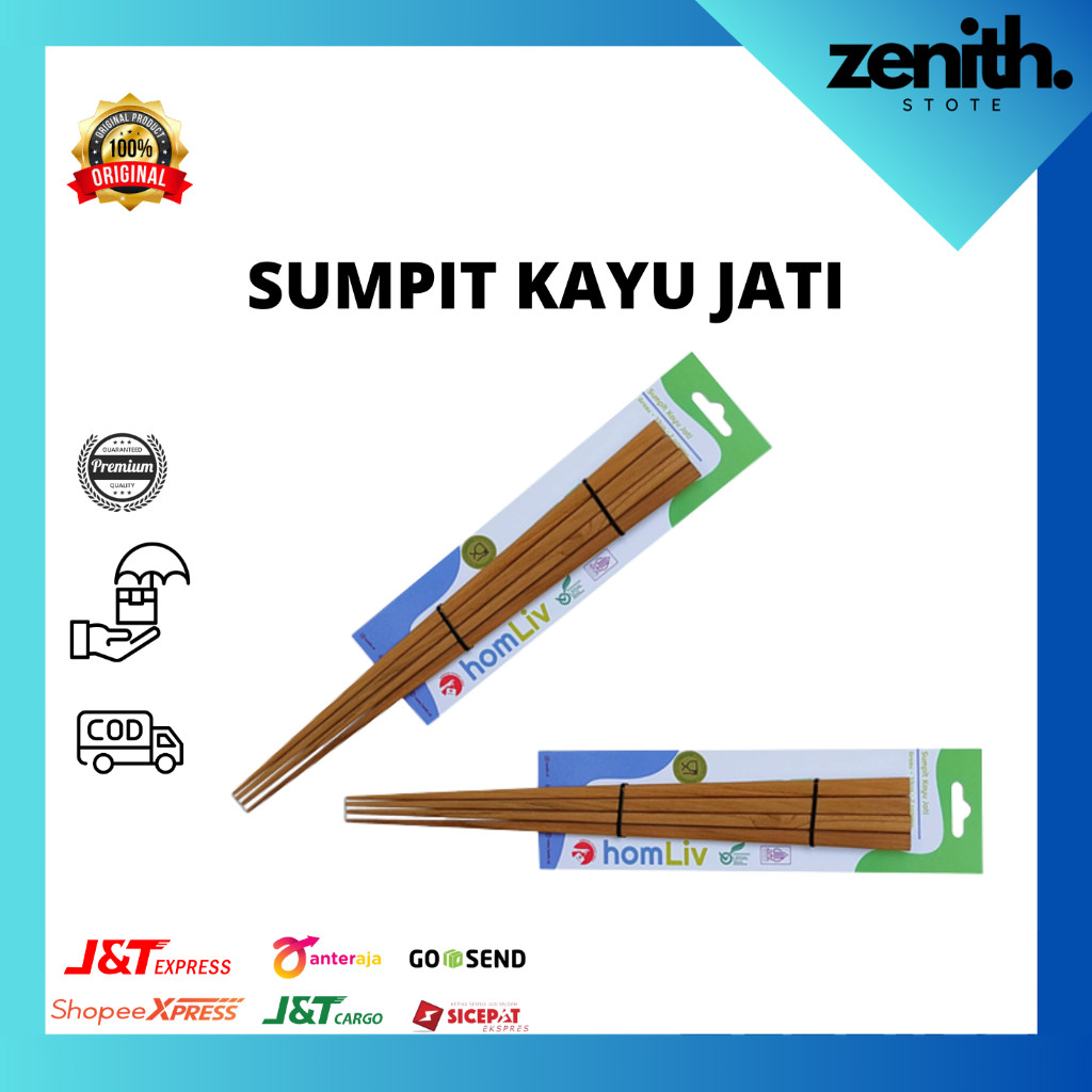 Jual Zenith - Sumpit Kayu Jati / Sumpit Jepang 2 Pasang / Sumpit Kayu ...
