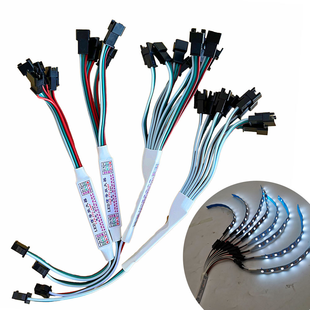 Jual Mini 3Pin TTL Signal Amplifier LED Repeater 1 TO 4/8 for WS2812B ...