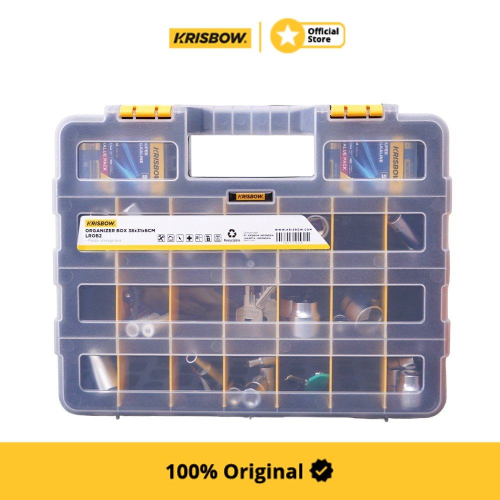 Jual Krisbow Organizer Box Kotak Aksesoris Perkakas 38x31x6 cm | Shopee ...