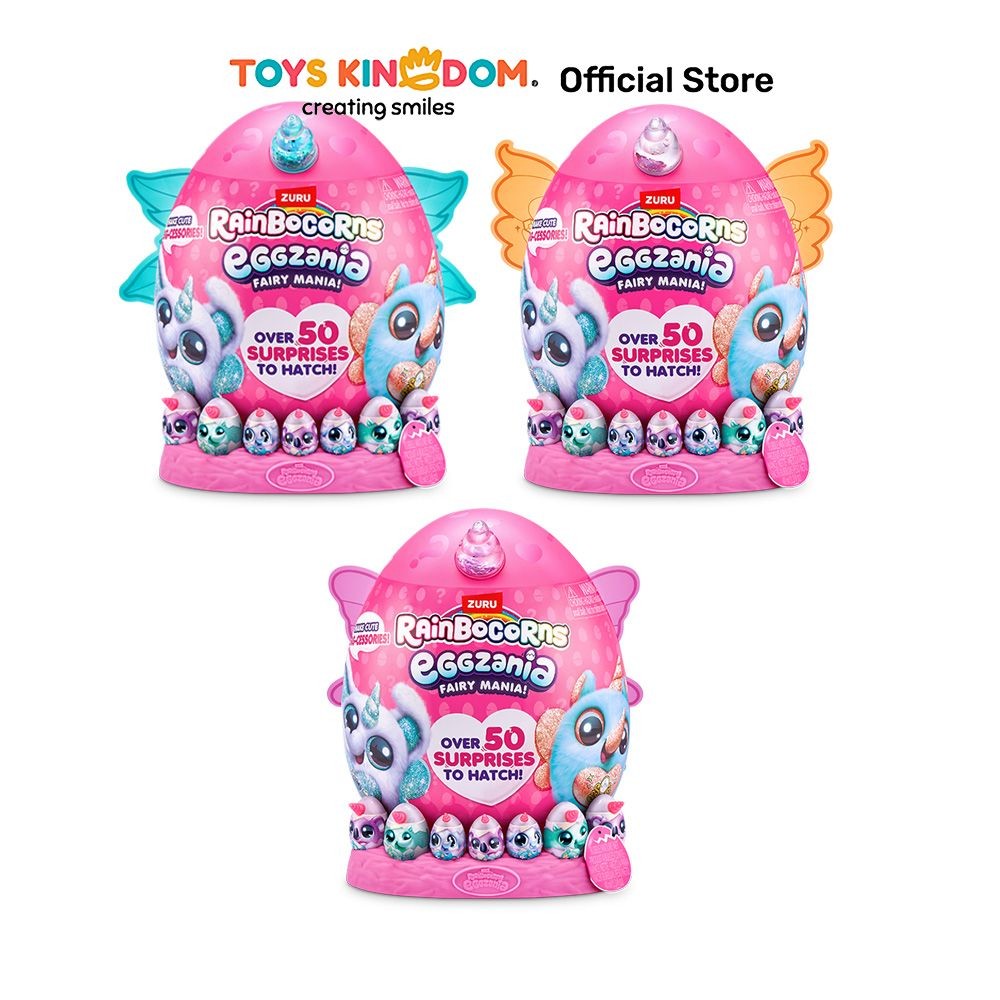 Jual Toys Kingdom Zuru Set Boneka Plush Rainbocorns Eggzania Fairy ...
