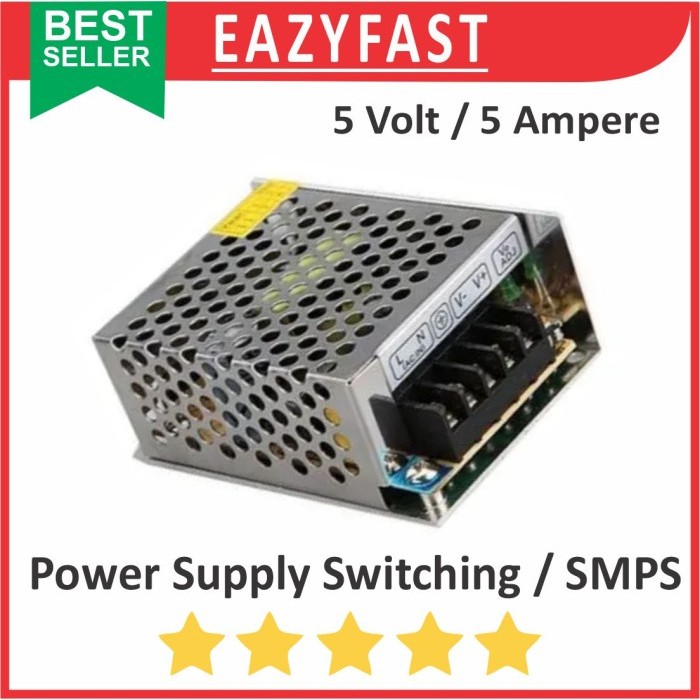 Jual Power Supply PSU Jaring 5V 5 V 5A 5 A Adaptor Trafo Switching SMPS ...