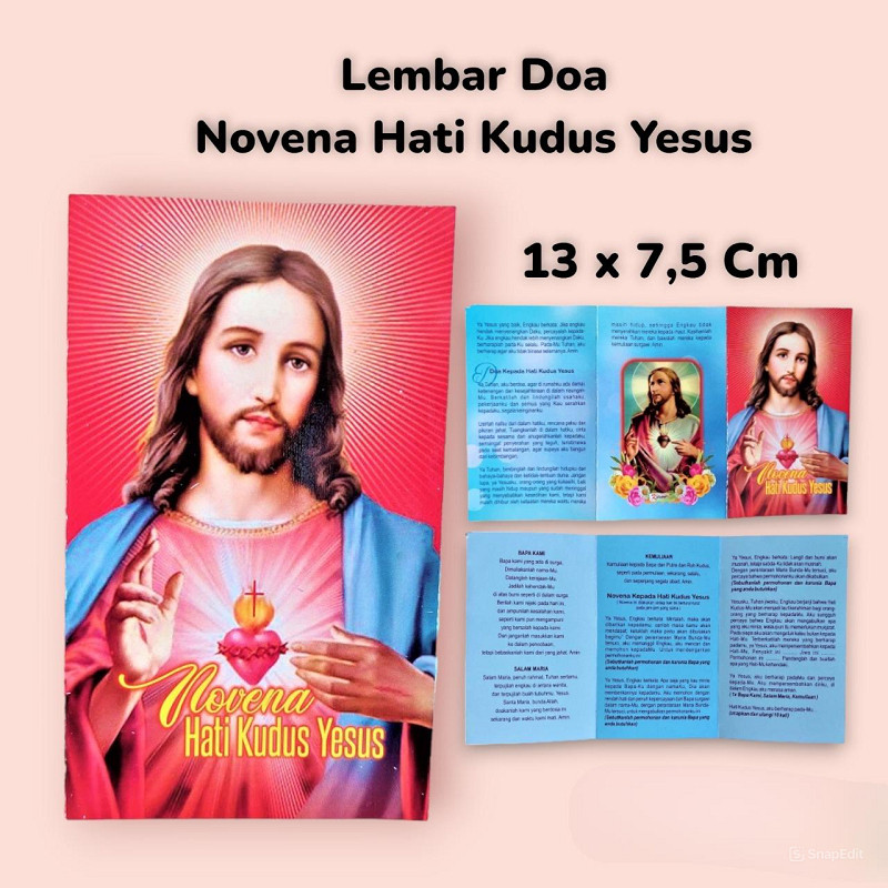 Jual NEWW Lembar Doa Katolik Novena Hati Kudus Yesus Traktat Lembaran Selebaran Pamflet Kaplet ...