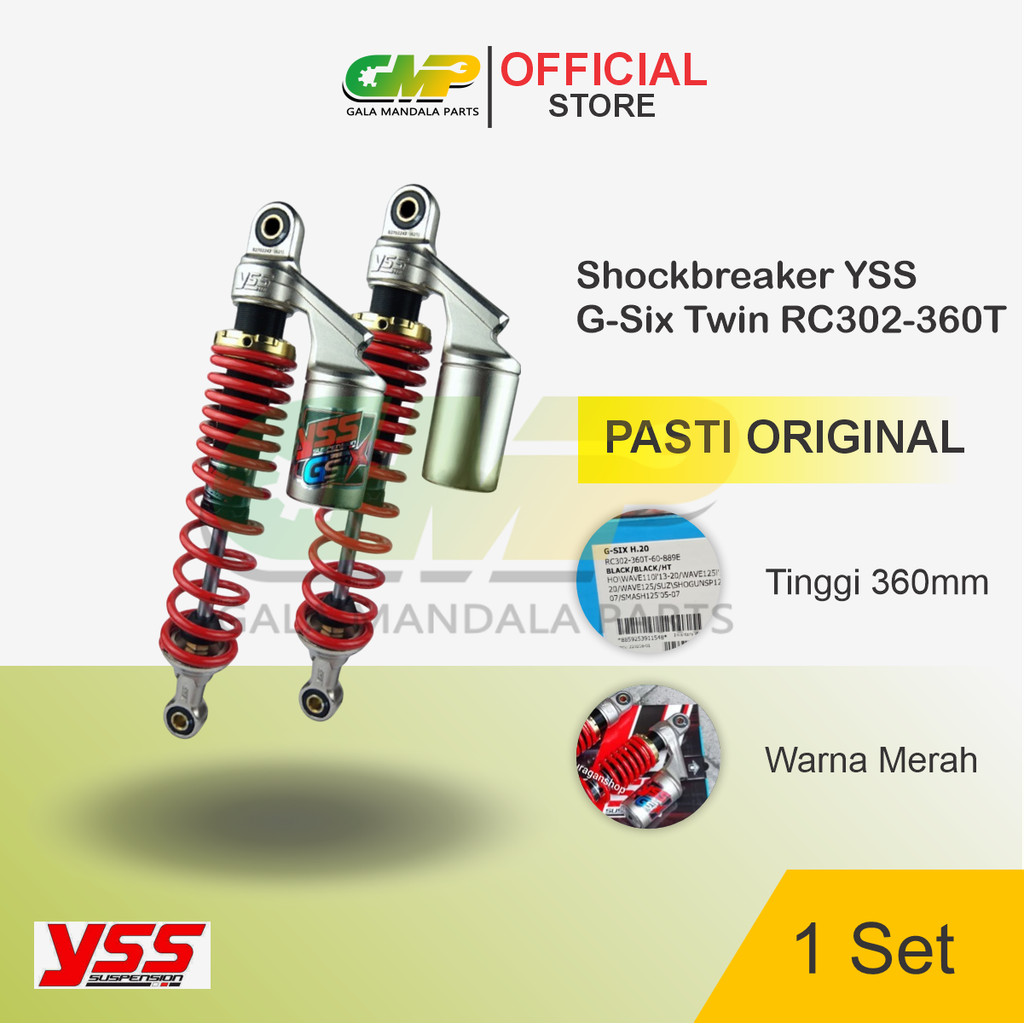 Jual Shockbreaker YSS G-Six Twin RC302-360T Supra X Smash 360mm Shock ...