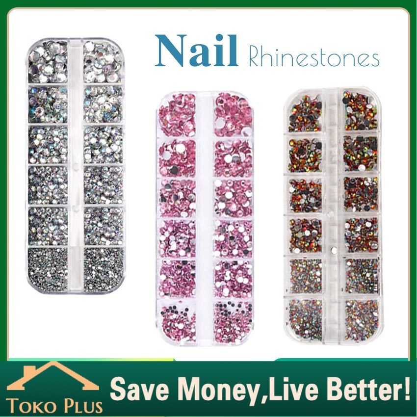 Jual Hiasan Manik Manik Rhinestone Dekorasi Aksesoris Kuku Nail Art | Shopee Indonesia