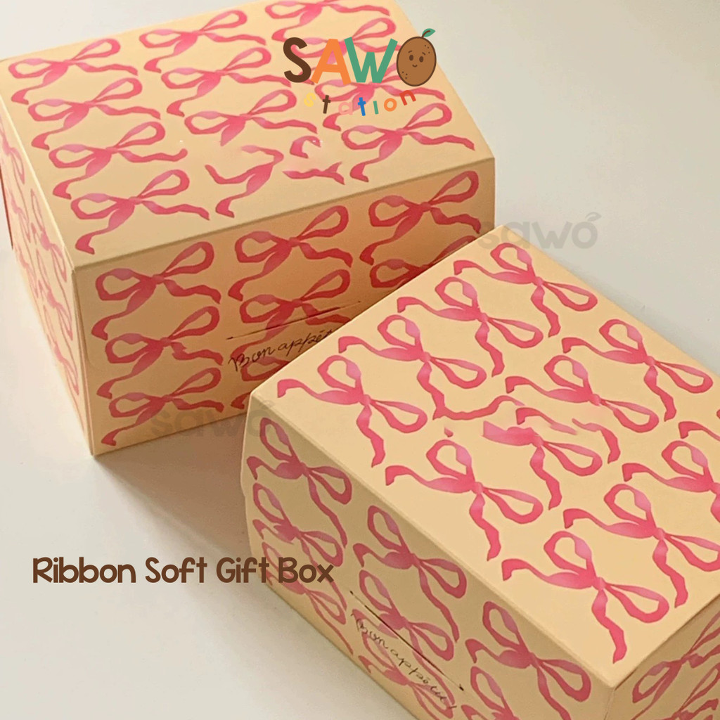Jual Ribbon Soft Gift Box Packaging Dus Makanan Hadiah Kado Bungkus ...