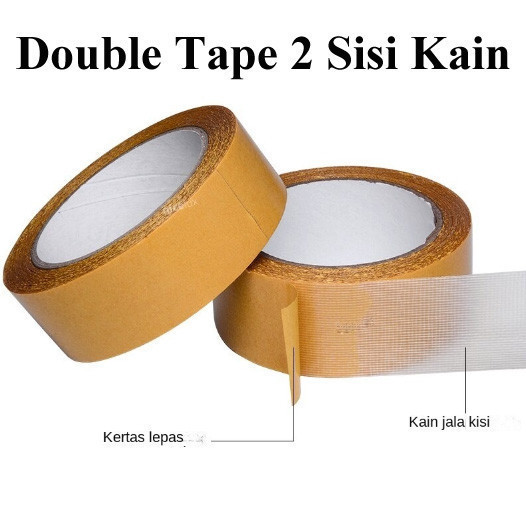 Jual LMP Double Tape Kain 2 Sisi L2cm P 3m 5m 10m Fiber Solatip Lakban Kain Kuat Lakban Serat ...