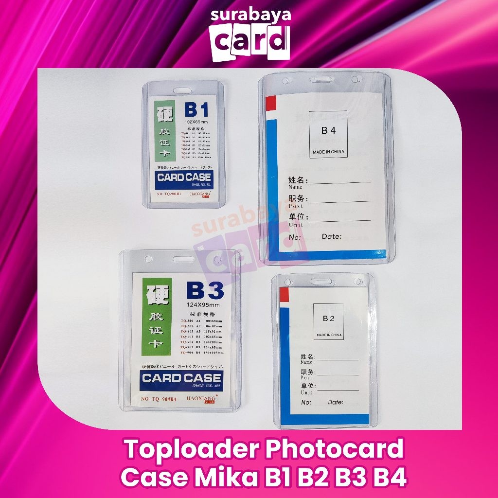 Jual Toploader Photocard Top Loader Foto Card NameTage id card Case Mika B1 B2 B3 B4 | Shopee ...