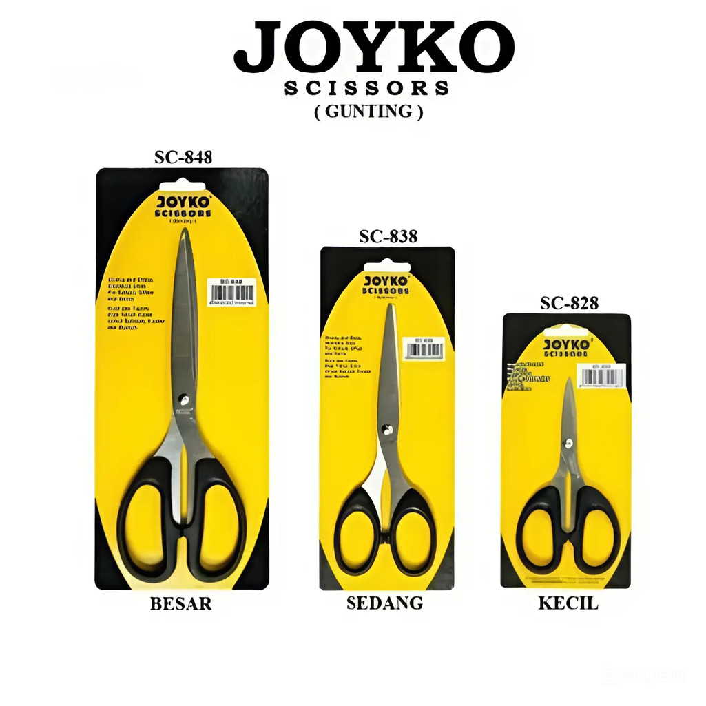 Jual Gunting Joyko SC-828 838 848 - Scissors Gunting Kertas Karton Kain ...
