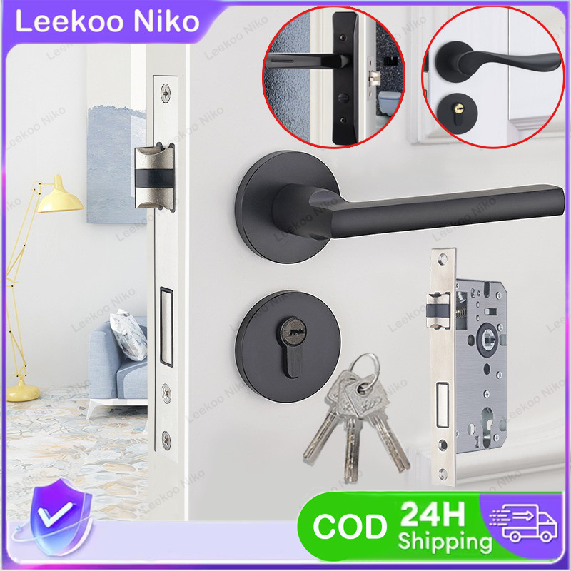 Jual 【COD】cincin pintu aluminium Senyap Gaya Eropa Handle Lock Door ...