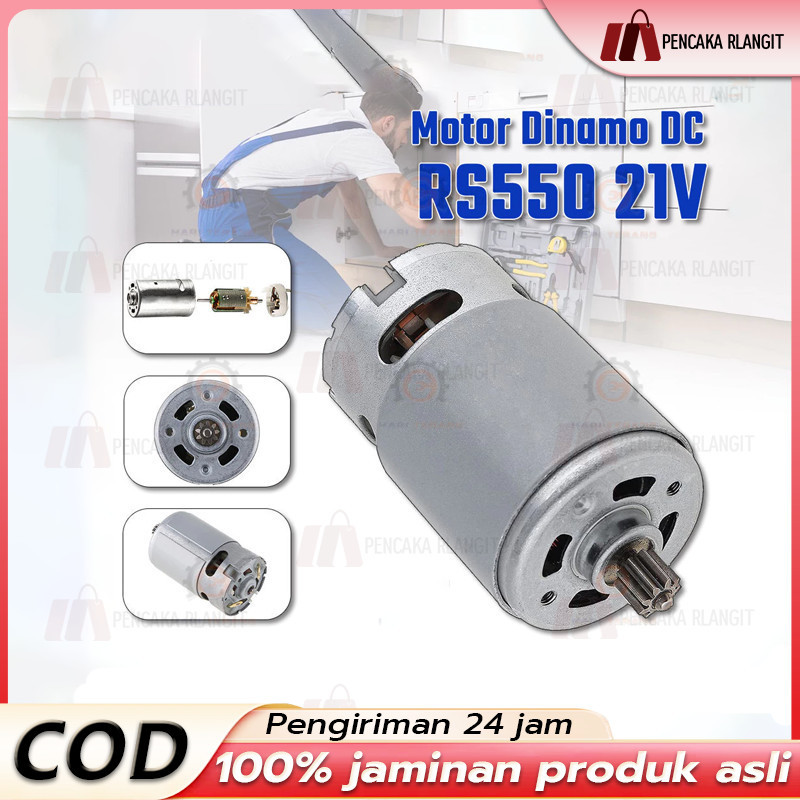 Jual RS550 Motor Dinamo DC 12V 16,8V 21V 25V Motor RS-550 High speed Pengganti Bor Baterai ...
