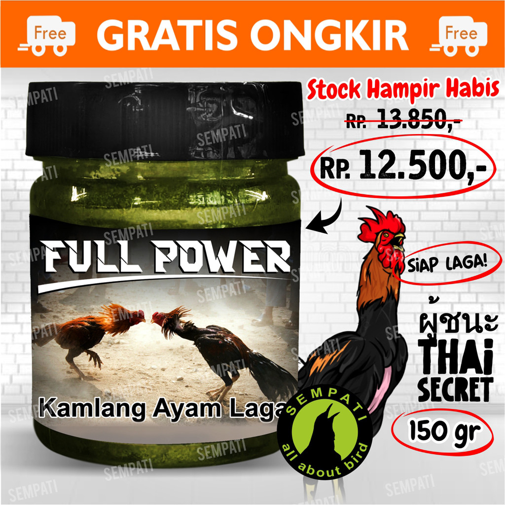 Jual SEMPATI Kamlang Full Power 150gr Jamu Kamlang Ayam Laga Jago Aduan Petarung Jantan Bangkok ...