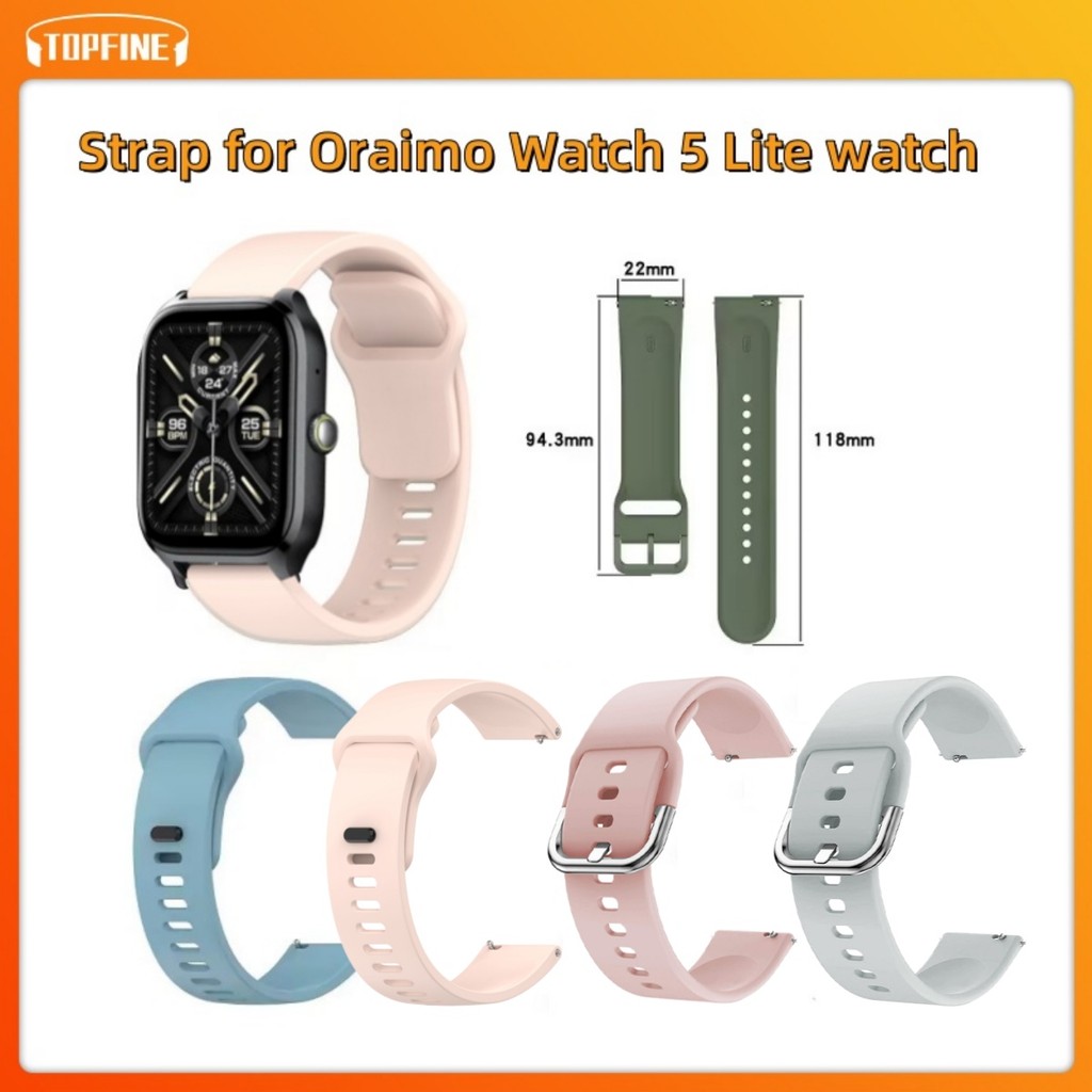 Jual oraimo Watch 5 Lite Smartwatch STRAP Soft Rubber Band 22mm oraimo ...