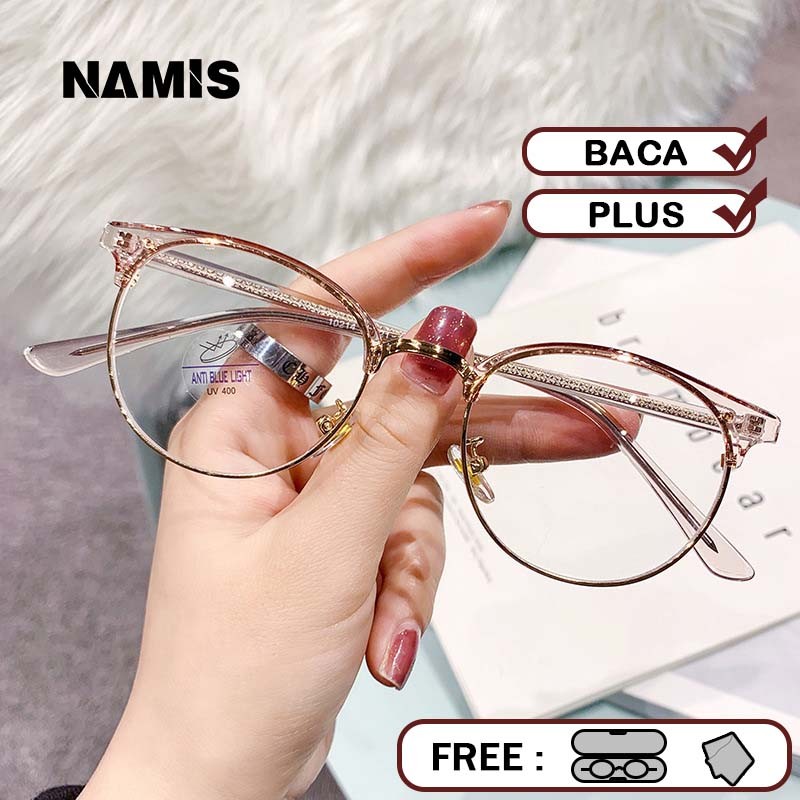 Jual Namis Kacamata Baca Plus Anti Radiasi Blueray Wanita Pira Lonjong ...