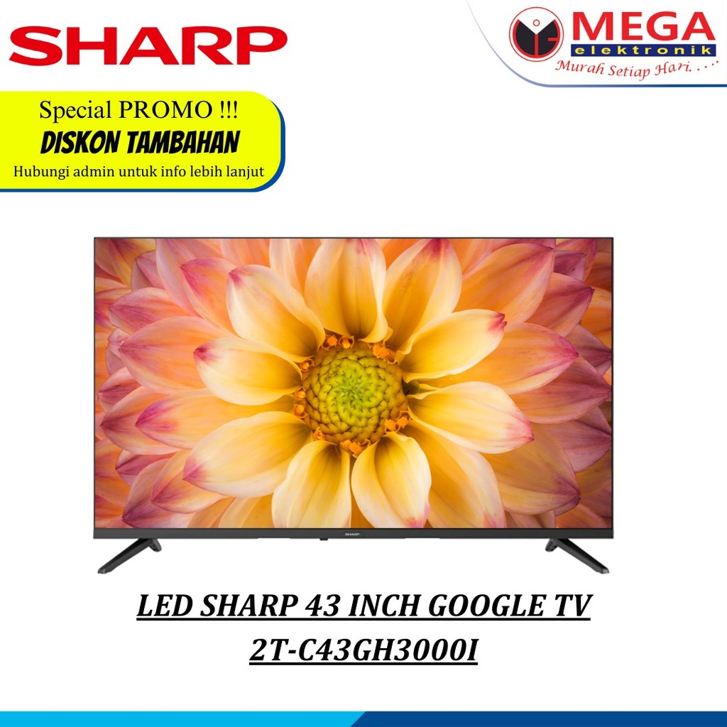 Jual LED SHARP 43 INCH GOOGLE TV 2T-C43GH3000I | Shopee Indonesia