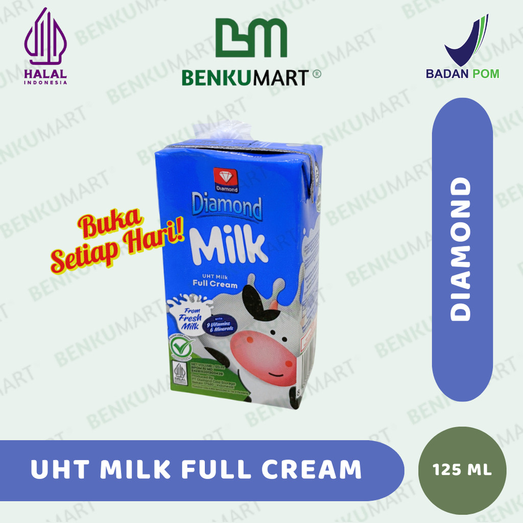 Jual Diamond UHT Milk Full Cream (125 ml) | Susu UHT Kecil 125 ML | Shopee Indonesia