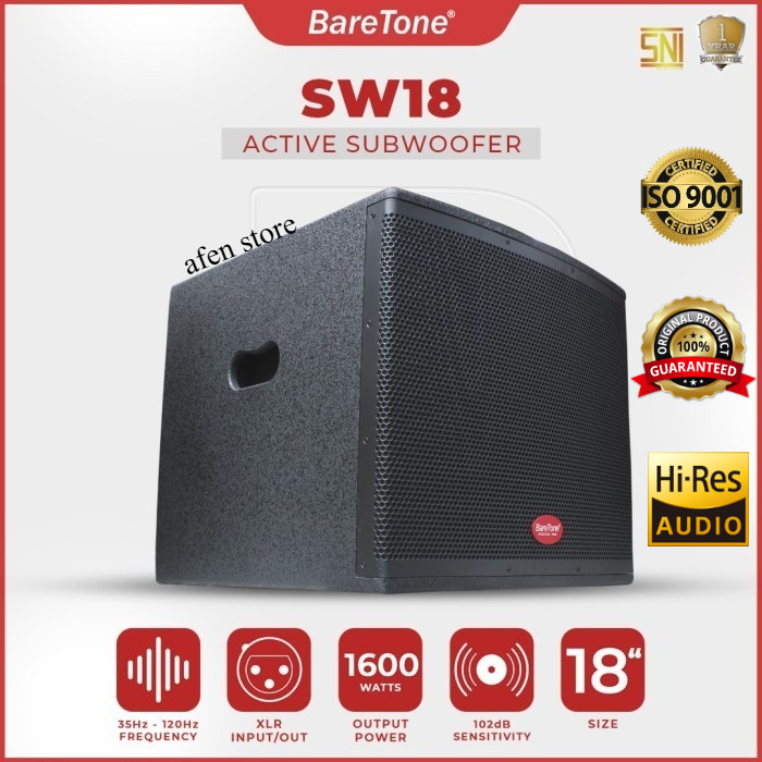 Jual Subwoofer Speaker Aktif BareTone SW 18 - SW18 SUB High Quality ...