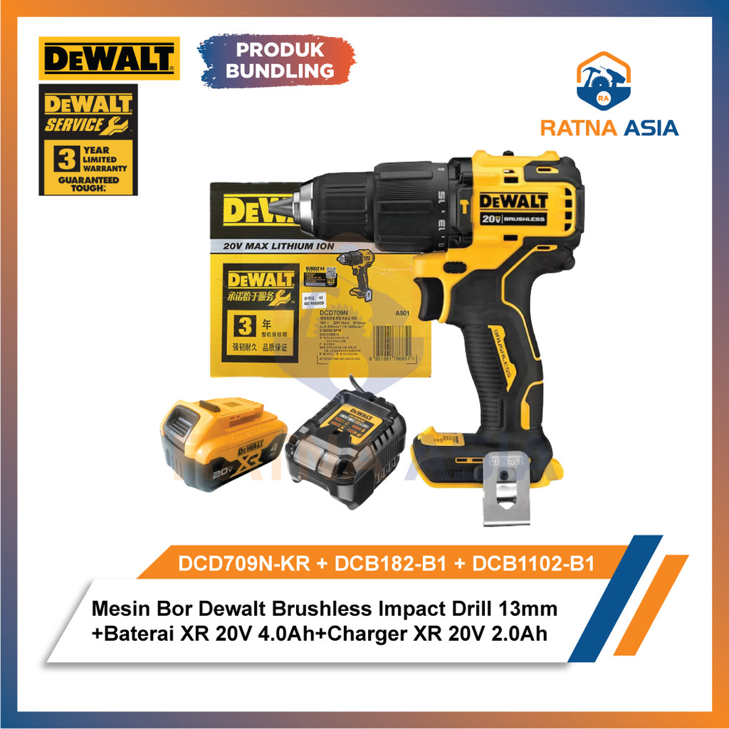 Jual Dewalt DCD709 Brushless Hammer Drill Bor Tembok Baterai 18/20V max ...