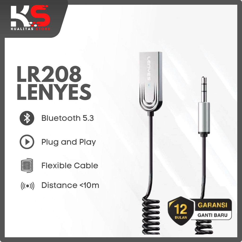 Jual LENYES Bluetooth Receiver Colokan Aux 3.5mm dan Usb Untuk Speaker ...