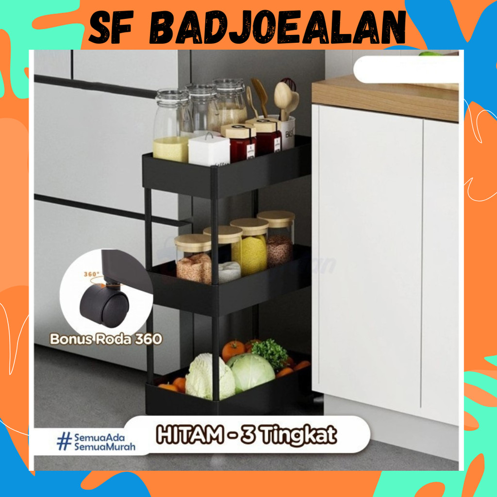 Jual RAK YUMI DAPUR PLASTIK PERSEGI 3 SUSUN 0802 Tempat Penyimpanan ...