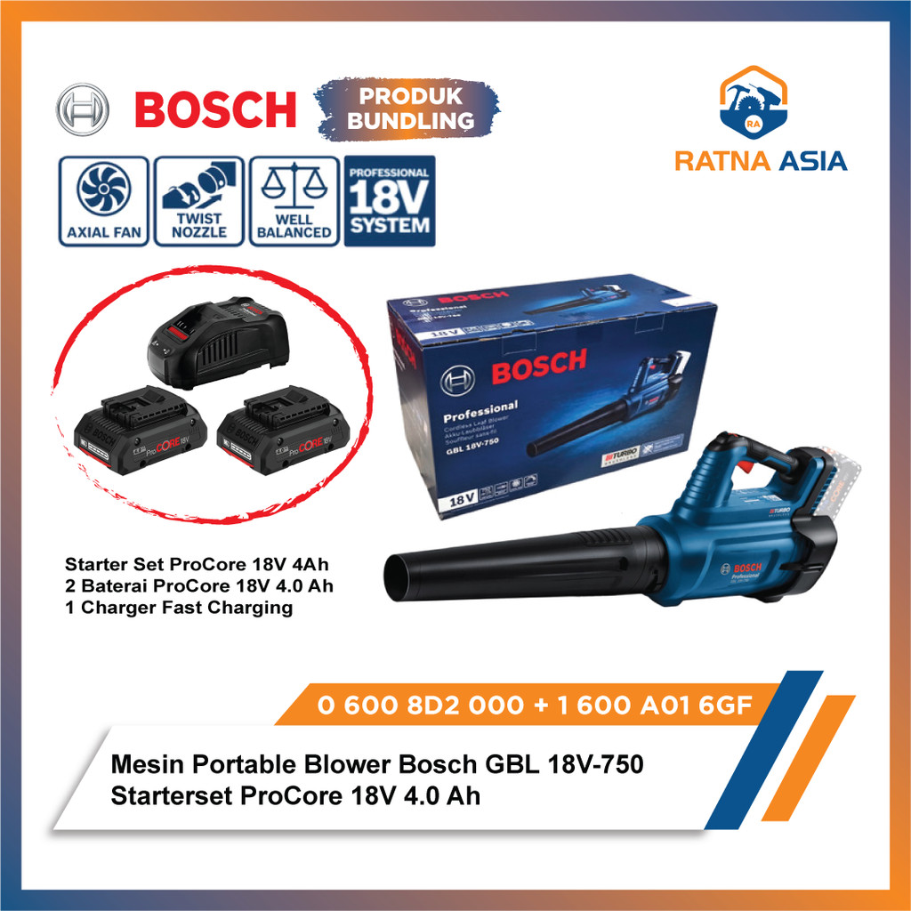 Jual Bosch GBL 18V-750 Brushless Blower Angin + Starter Set ProCore 18V ...