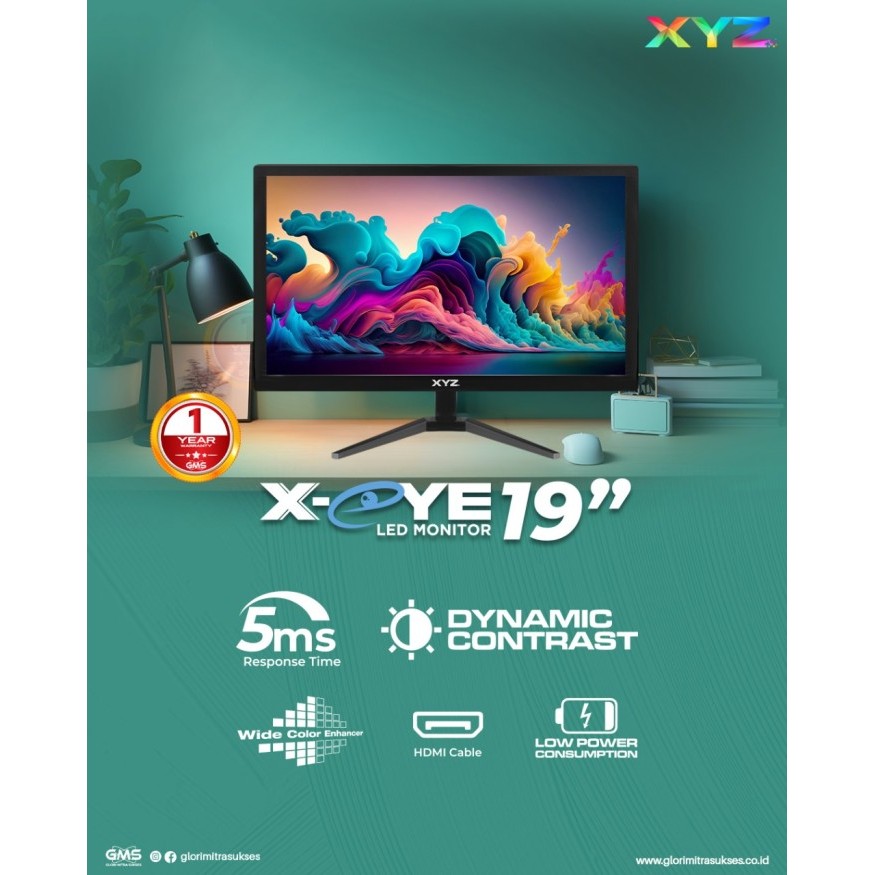Jual MONITOR LED XYZ X-EYE 19" / Monitor 19" | Shopee Indonesia