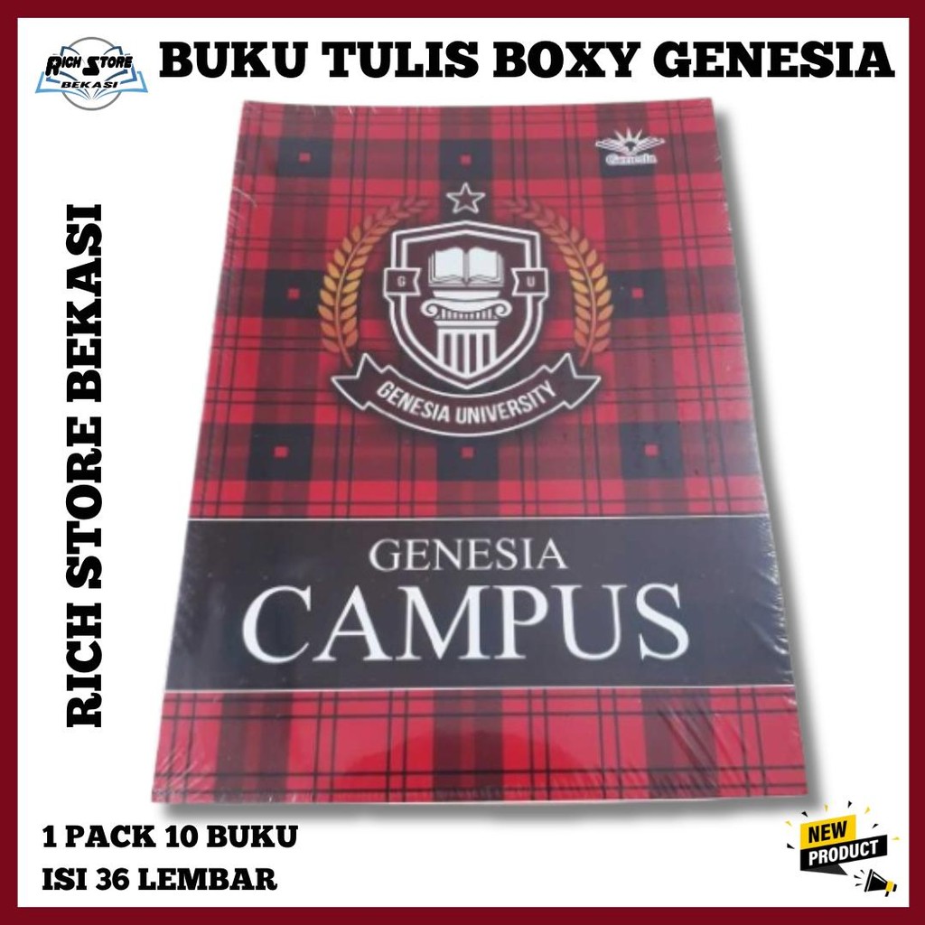 Jual BUKU TULIS CAMPUS BOXY MERK GENESIA ISI 1 PACK 10 BUKU ISI 36 LEMBAR BUKU TULIS SEKOLAH ...