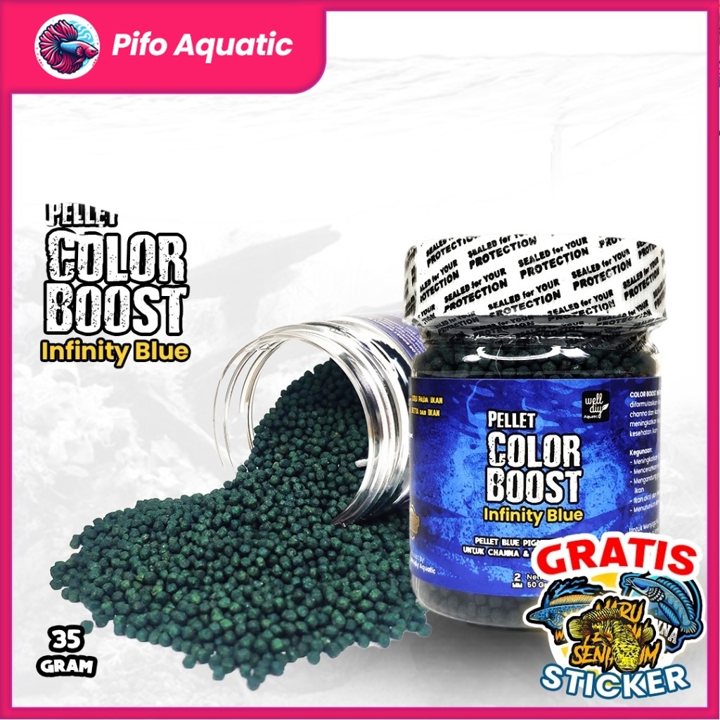 Jual Pakan Chana Pelet Ikan Channa Maru Blue Pulcra Carophyll COLOR ...