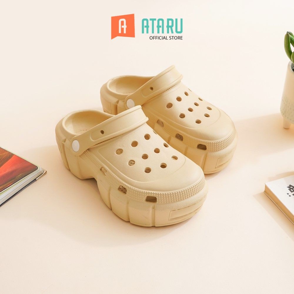 Jual Ataru Ukuran 38 Sandal Wanita Clog Sling Back - Krem Beige Women ...