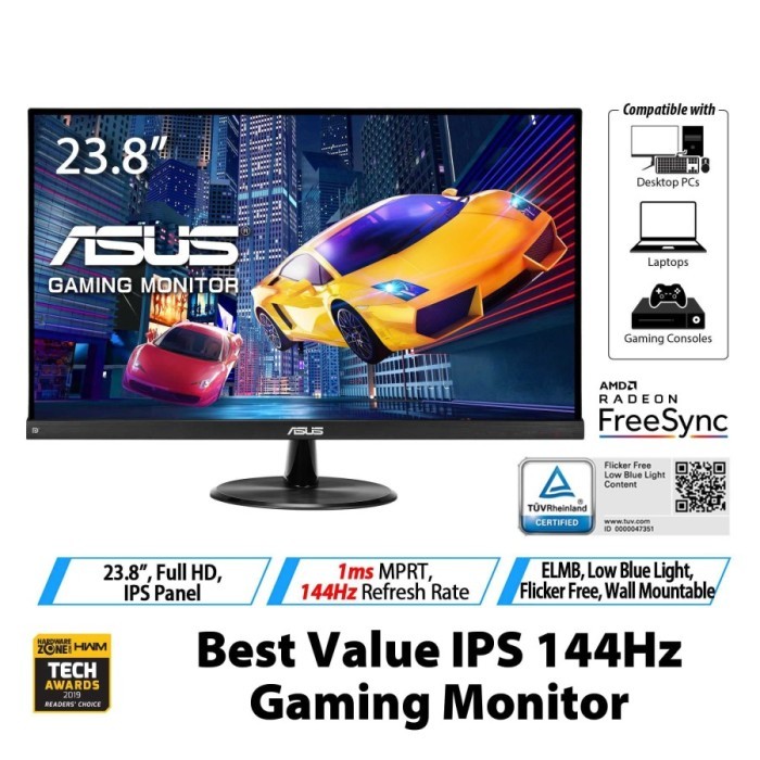 Jual ASUS VP249QGR Gaming Monitor – 23.8 inch, IPS, 1ms, ELMB, Free ...