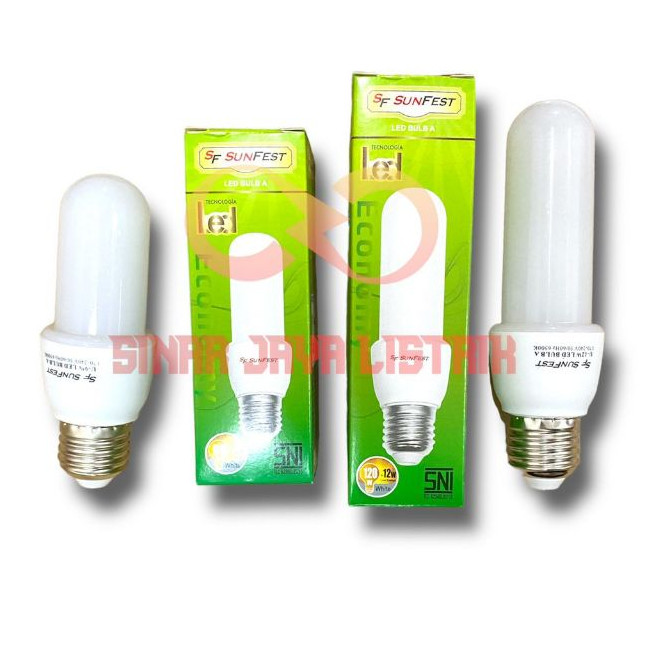 Jual Sunfest Stick Lampu Led Bulb A 9w / 12w Super Terang & Awet ...