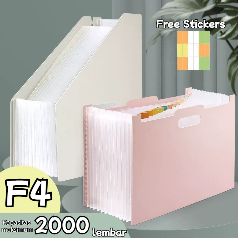 Jual Standing file A4 F4 / File folder document bag/ Free Stickers/Tas ...